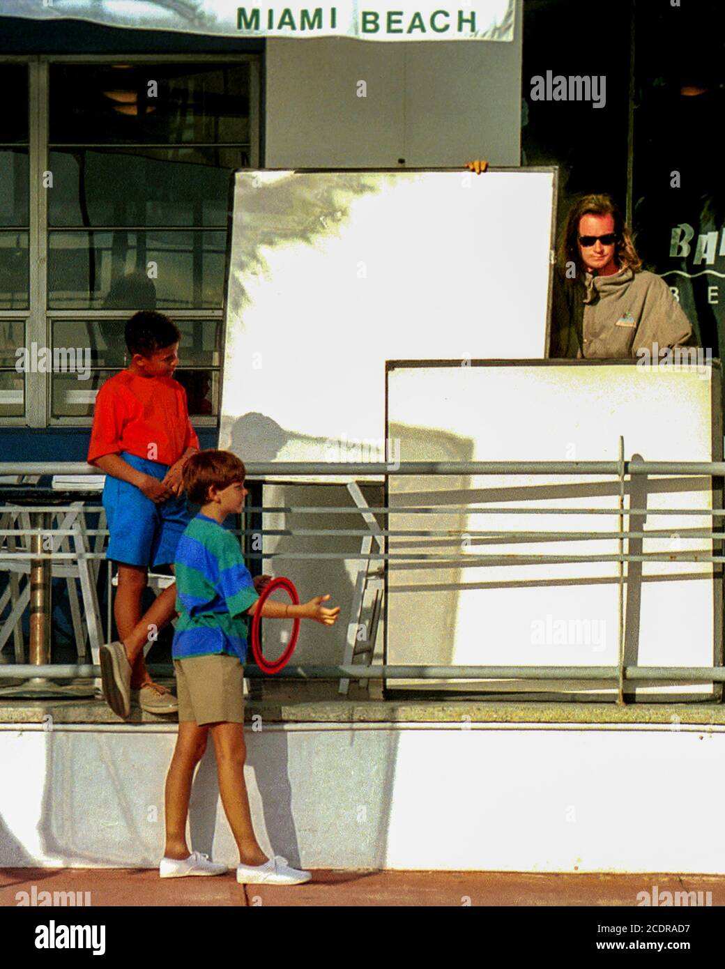 Scene at a photo shoot in Miami Beach Stock Photo - Alamy