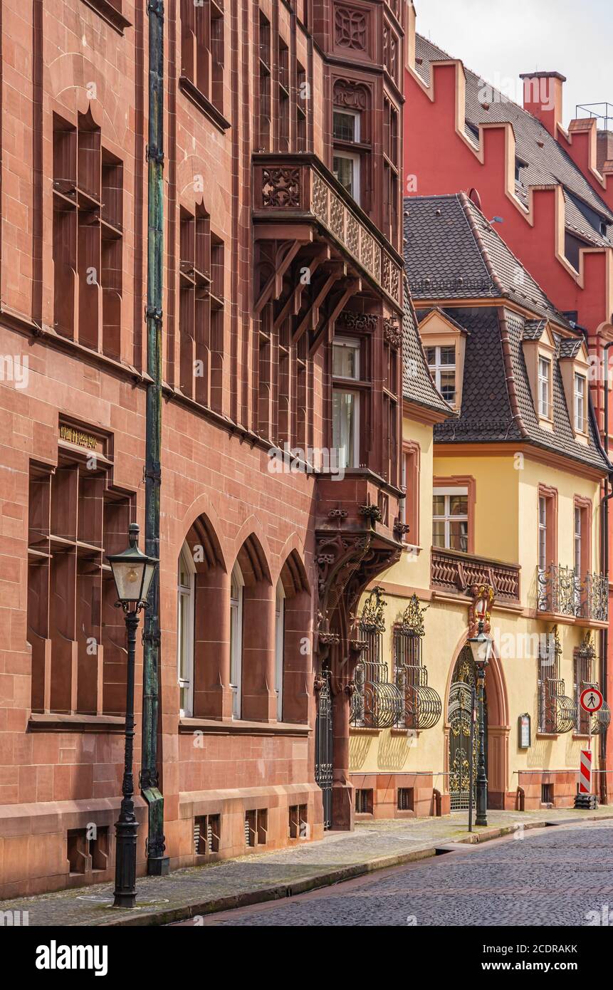 Historical architecture in the deserted Franziskaner Street in the Old ...