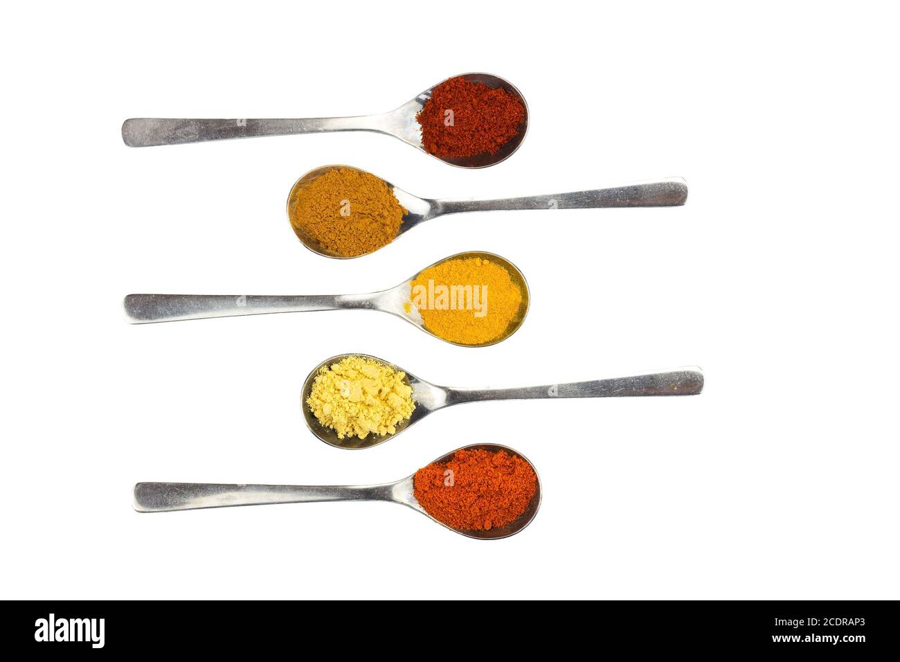 Various spices on spoons hi-res stock photography and images - Alamy