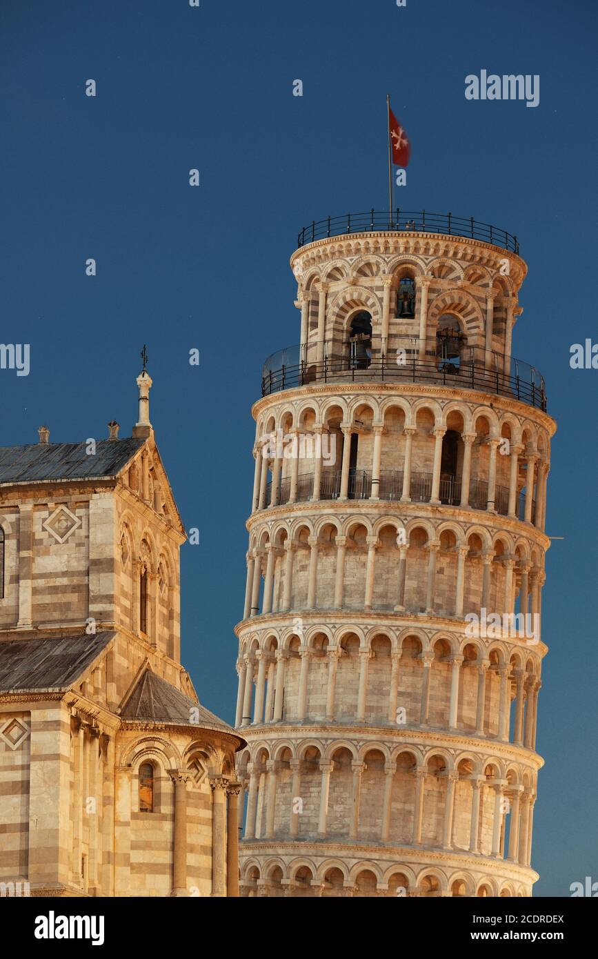 Leaning tower in Pisa, Italy as the worldwide known landmark Stock ...