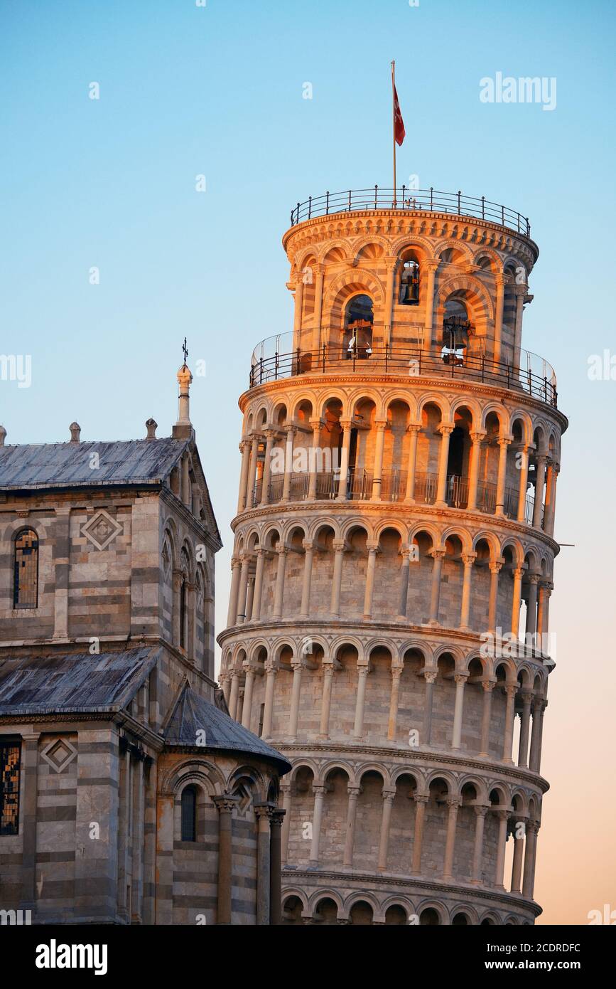 Leaning tower in Pisa, Italy as the worldwide known landmark Stock ...