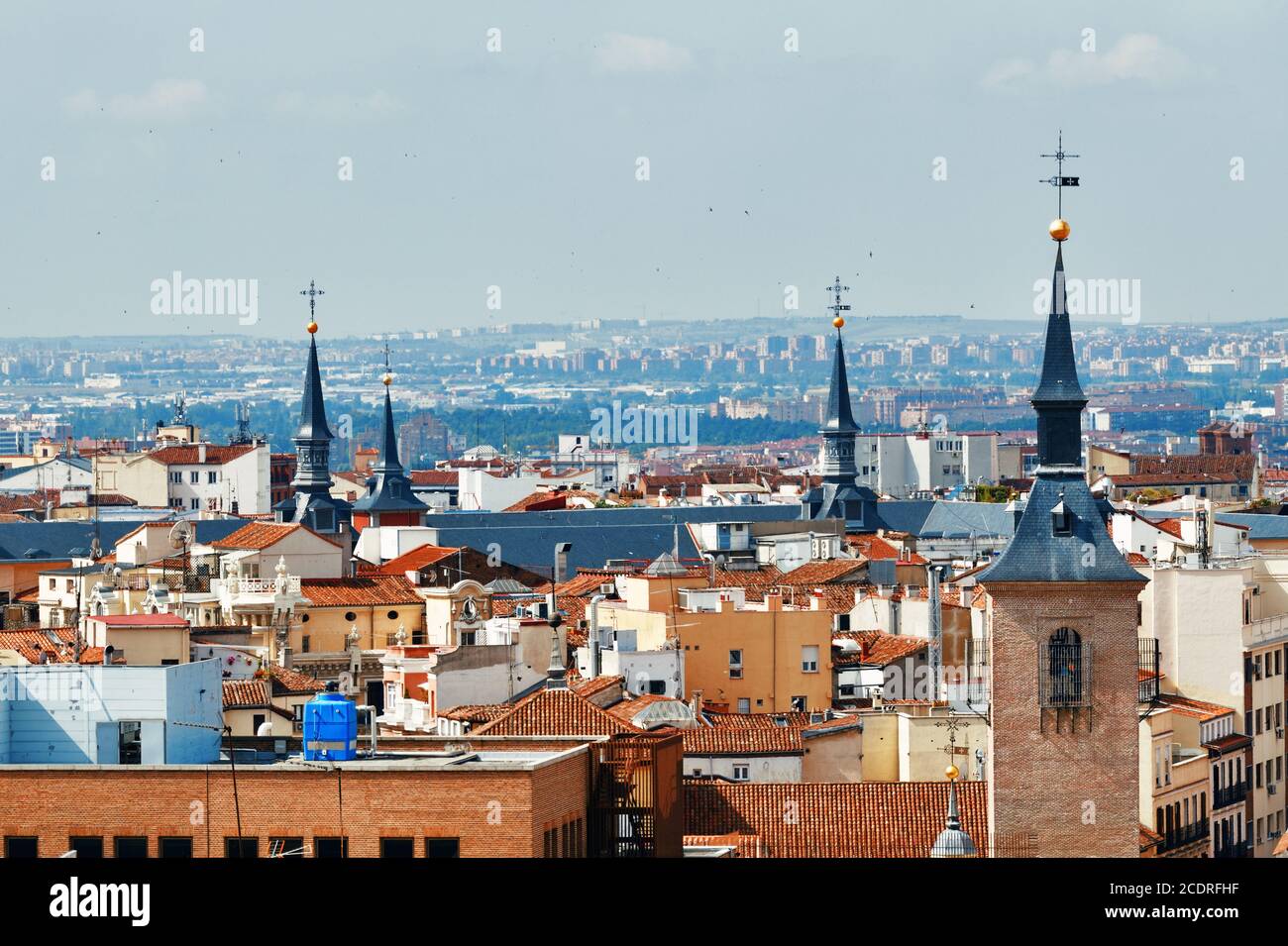 Madrid rooftop view of the city skyline in Spain Stock Photo - Alamy