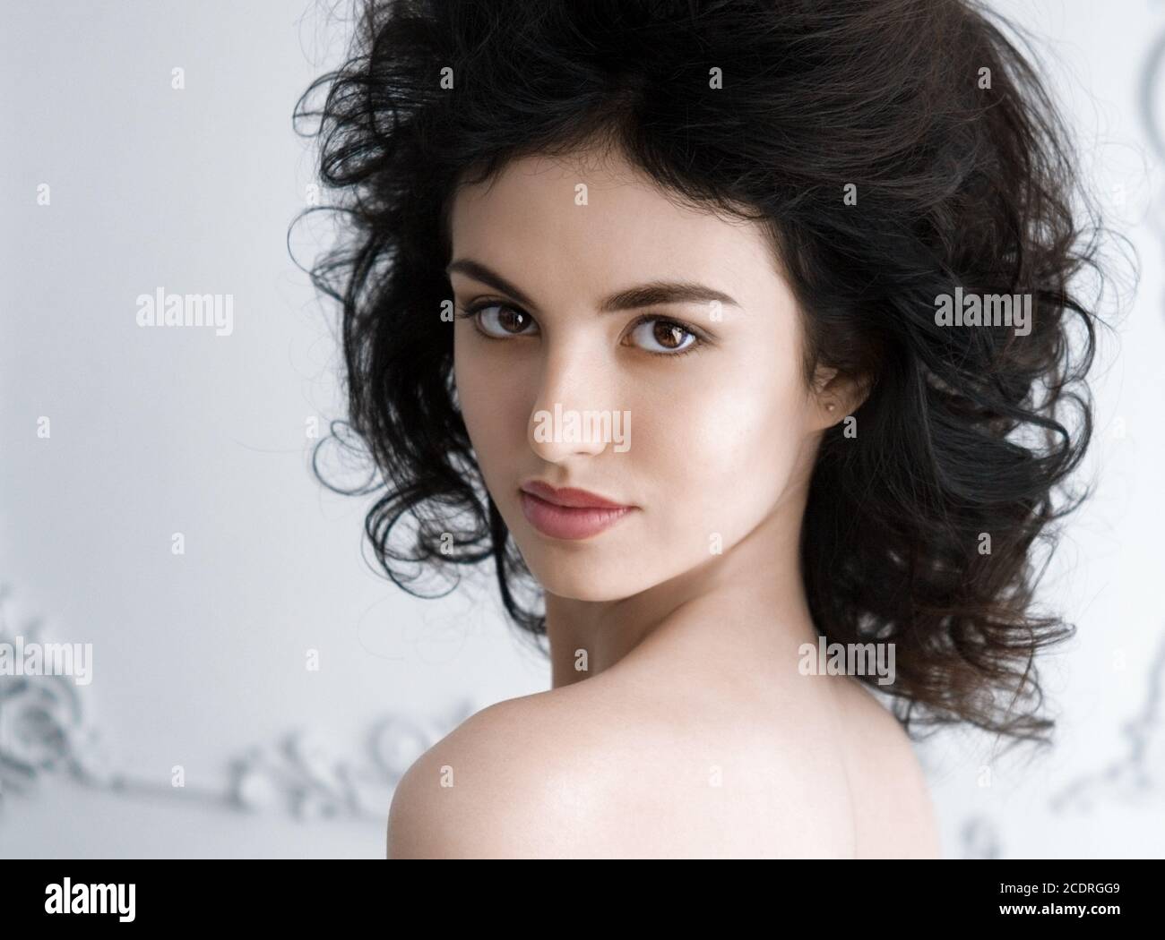 Pretty bride with the nice makeup Stock Photo - Alamy