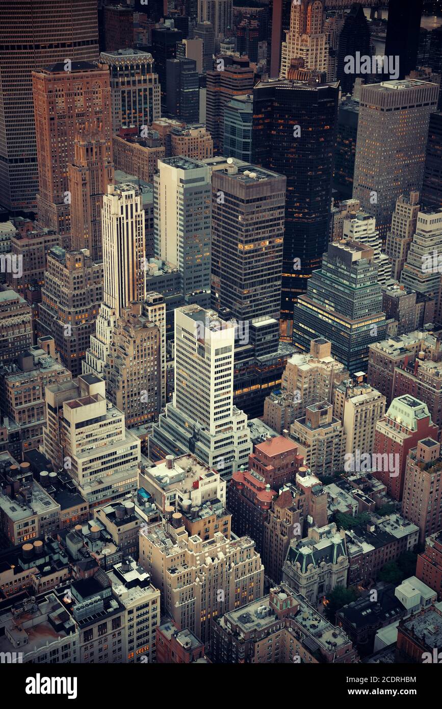 Midtown skyscraper buildings rooftop view in New York City Stock Photo ...