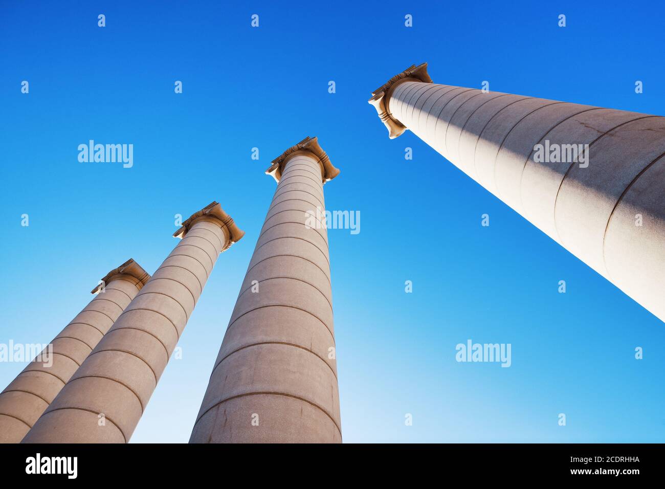 Pillar in The landmark Placa Espanya in Barcelona Spain Stock Photo - Alamy
