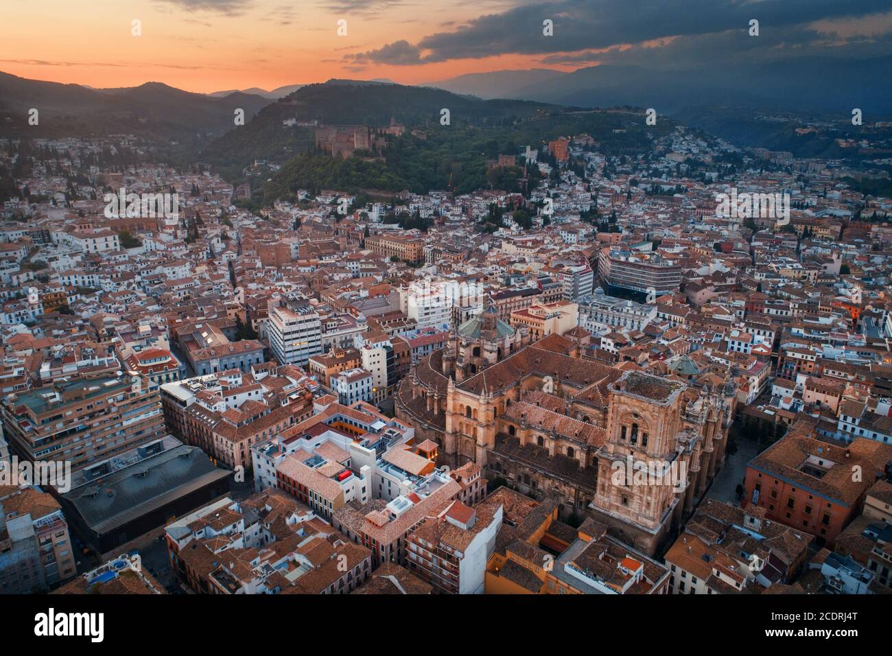 Sunrise above alhambra palace hi-res stock photography and images - Alamy