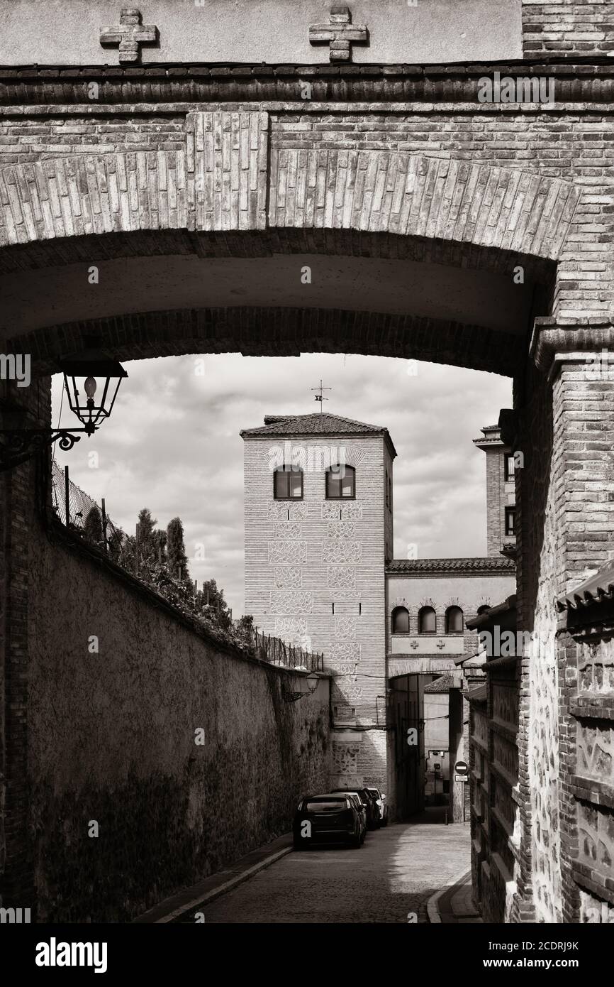 Segovia alley with old buildings street view in Spain Stock Photo - Alamy