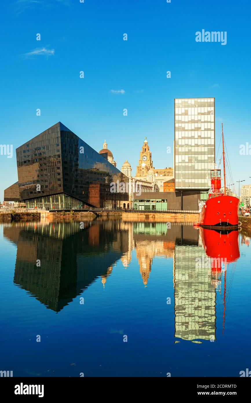 Royal Albert Dock with historical buildings in England, United Kingdom ...