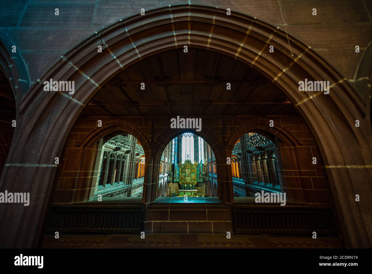 Liverpool Anglican Cathedral historical architecture closeup view in ...