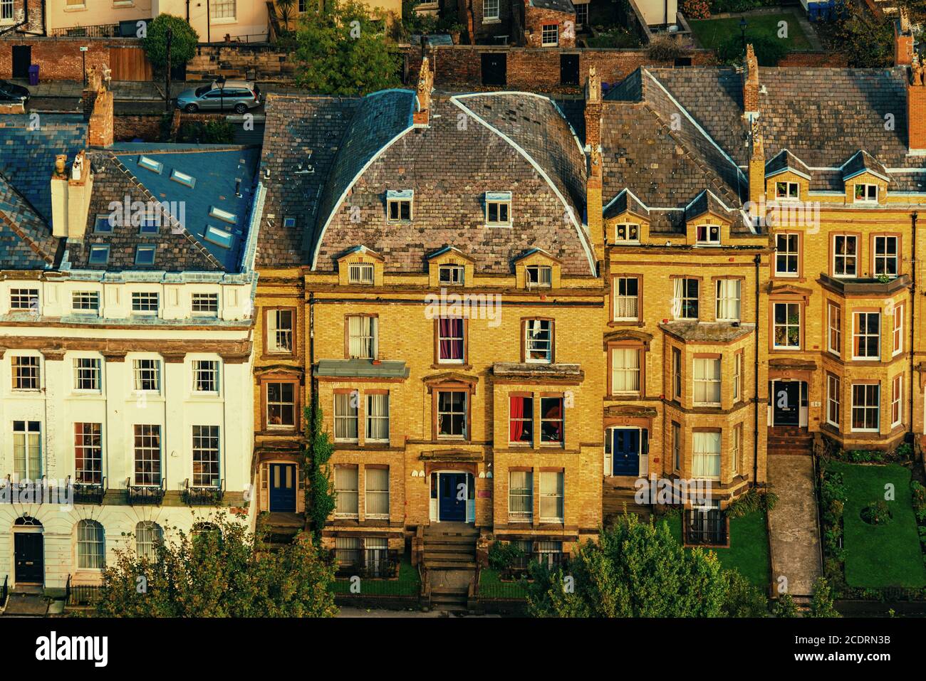 Liverpool skyline rooftop view with buildings in England in United ...