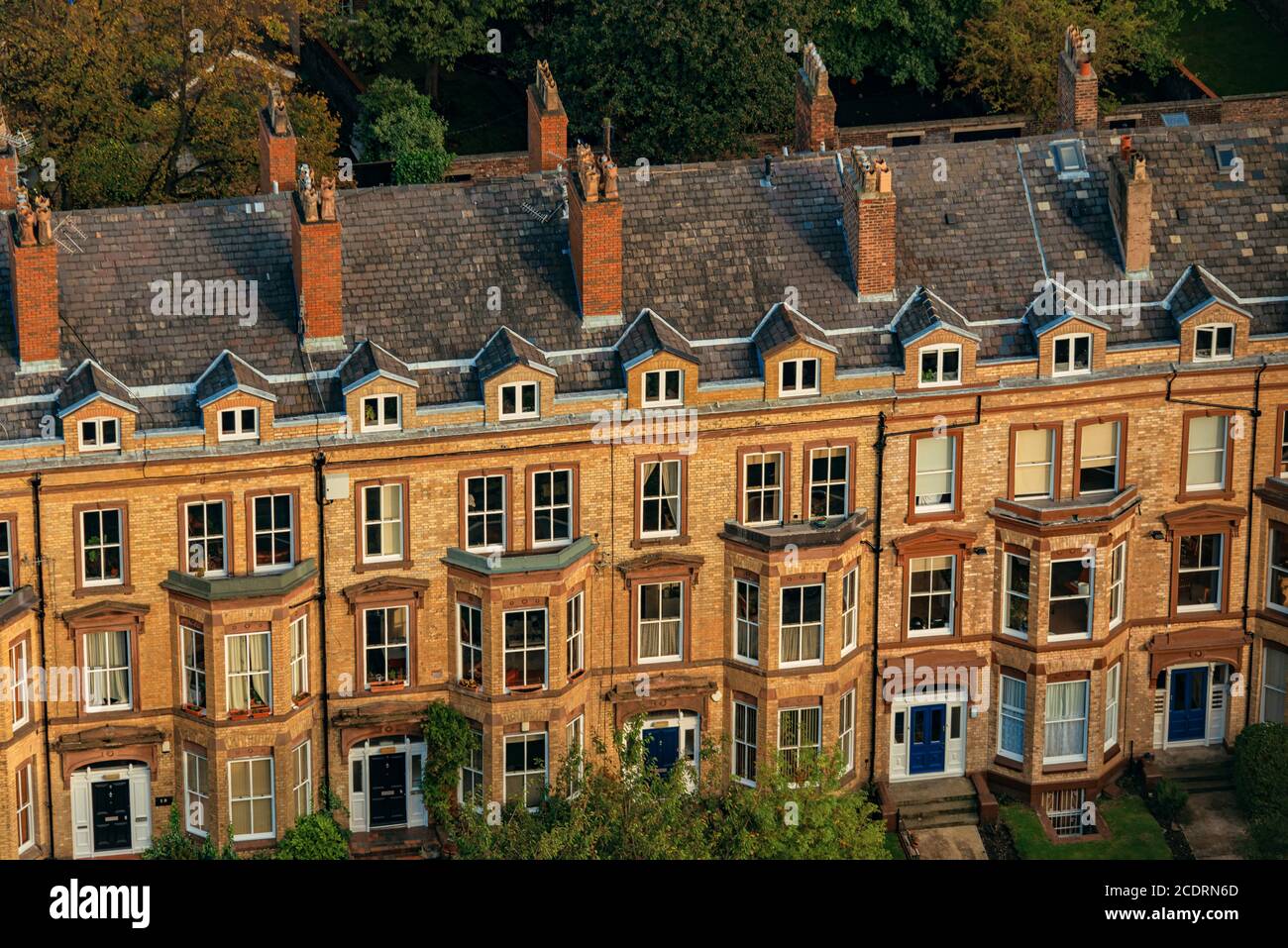 Liverpool skyline rooftop view with buildings in England in United ...