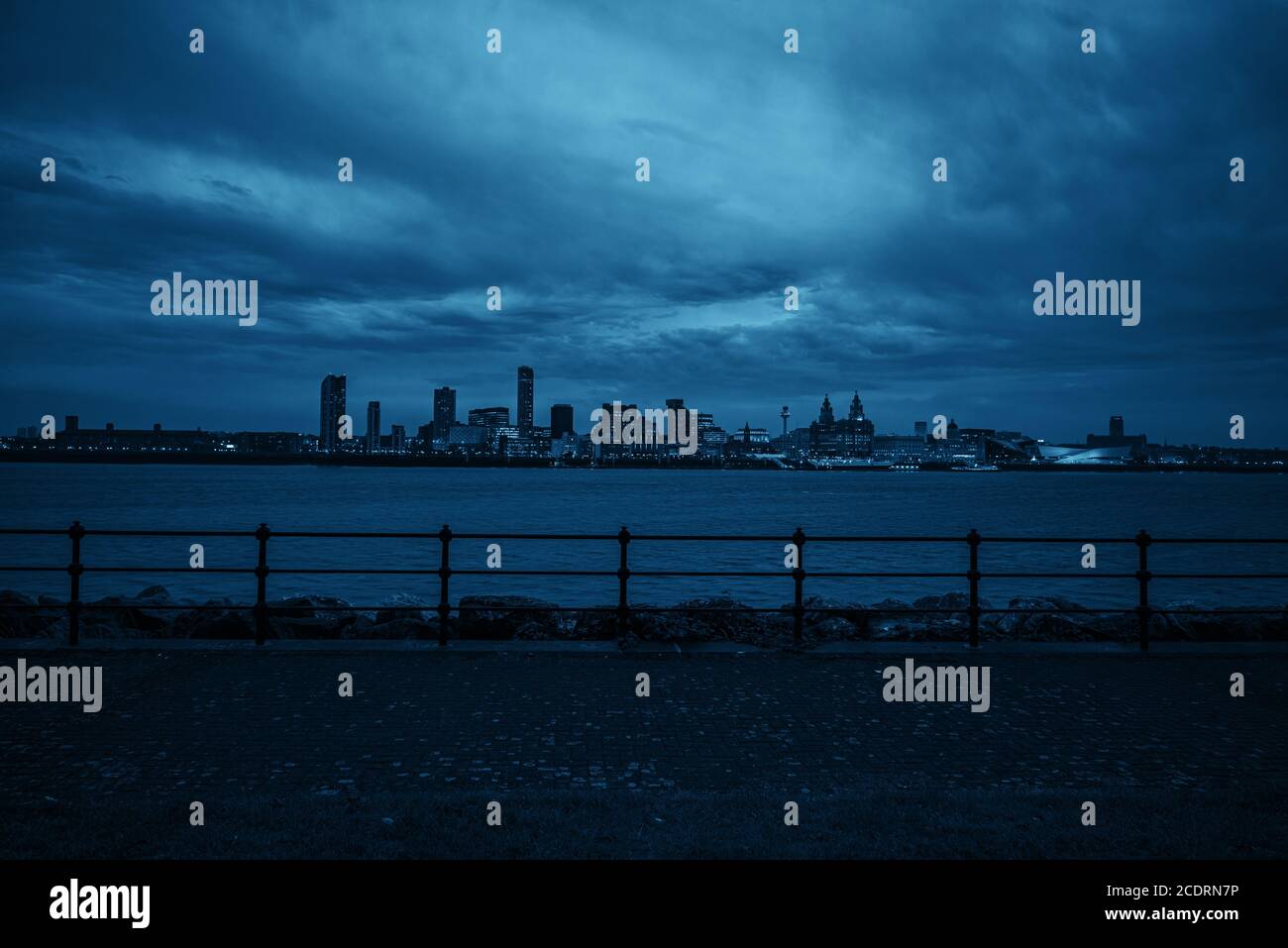 Liverpool skyline cityscape with buildings in England in United Kingdom ...