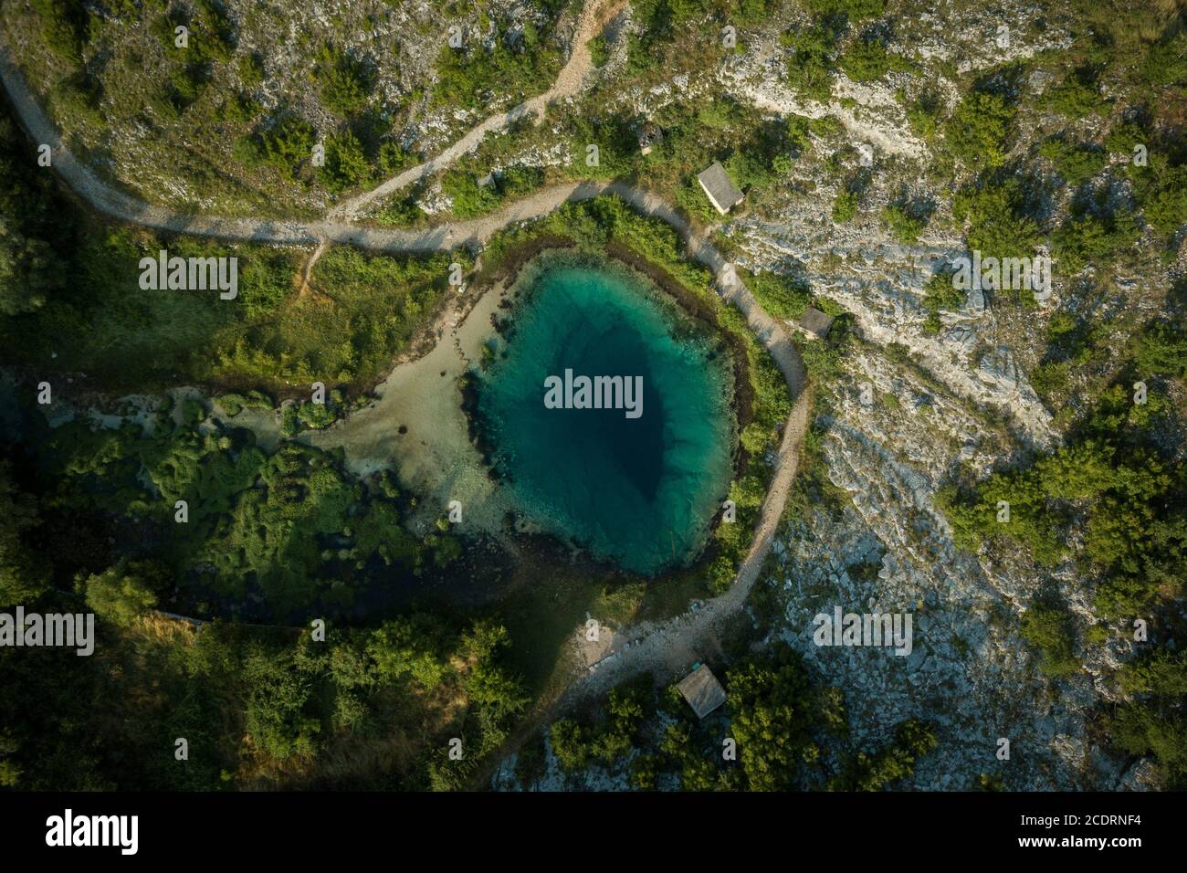 One of the cources of the Cetina river in southern Croatia is a ...