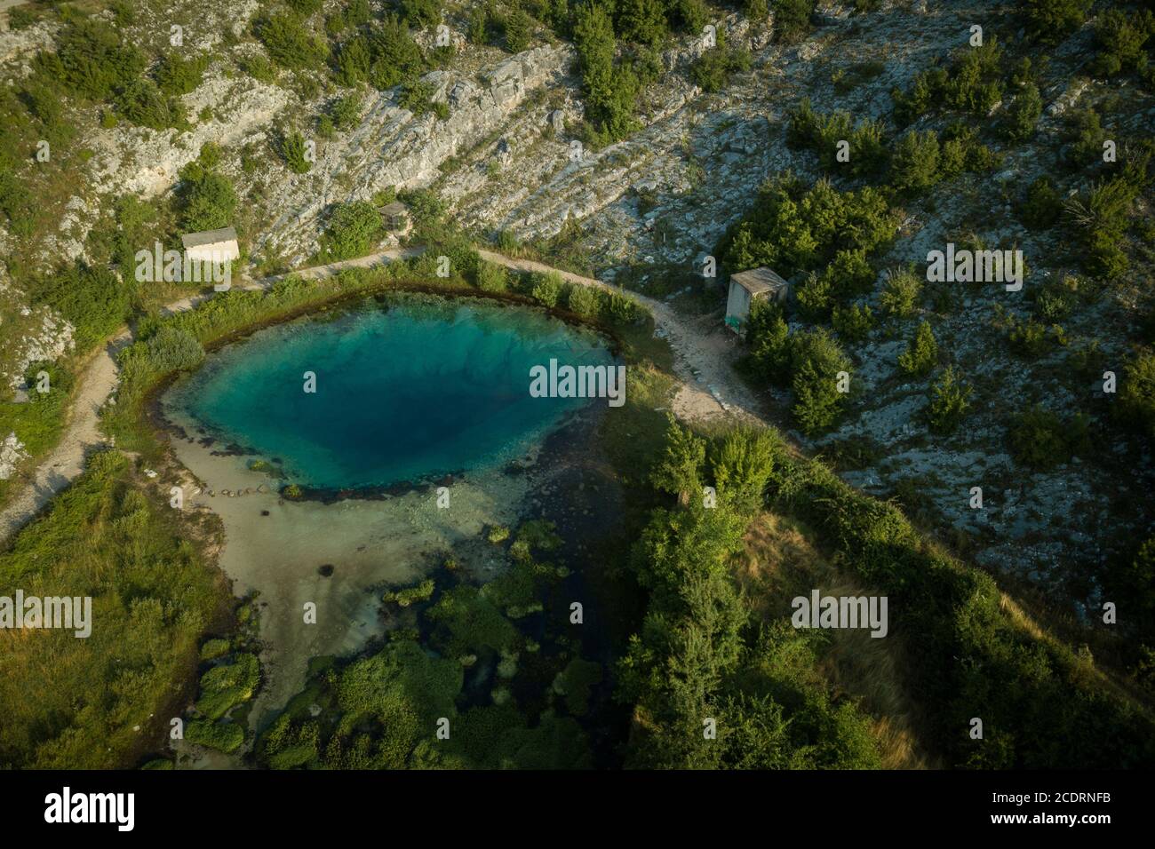 One of the cources of the Cetina river in southern Croatia is a ...