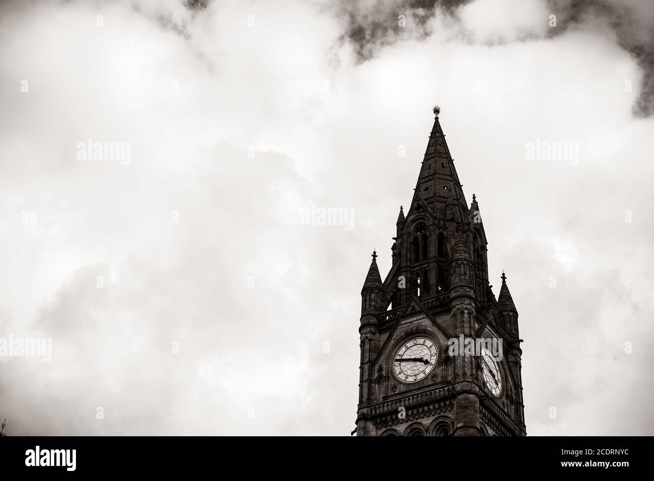 Manchester clock tower black and white hi-res stock photography and ...