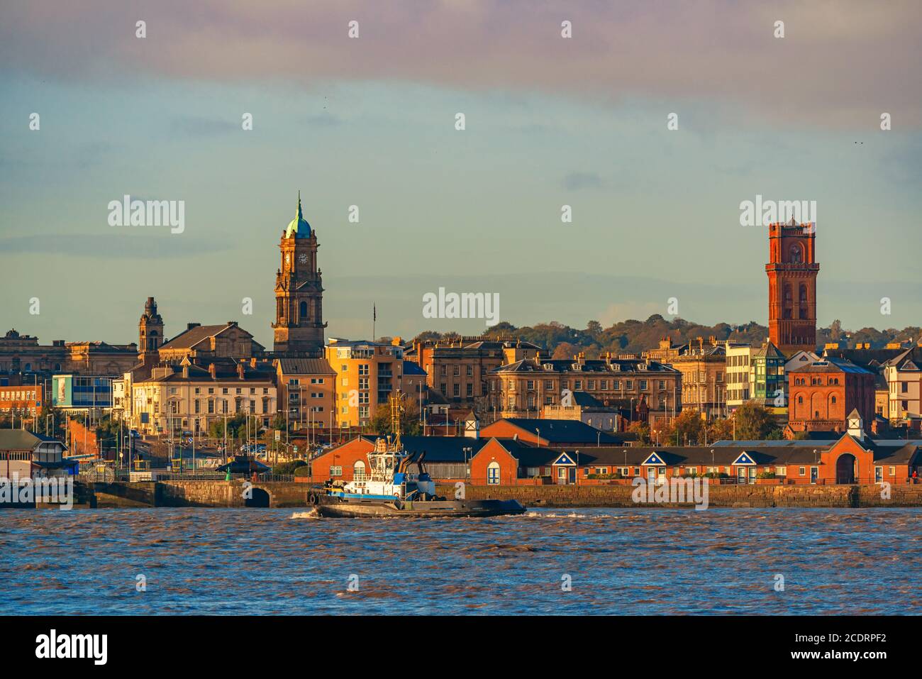 Liverpool skyline cityscape with buildings in England in United Kingdom ...