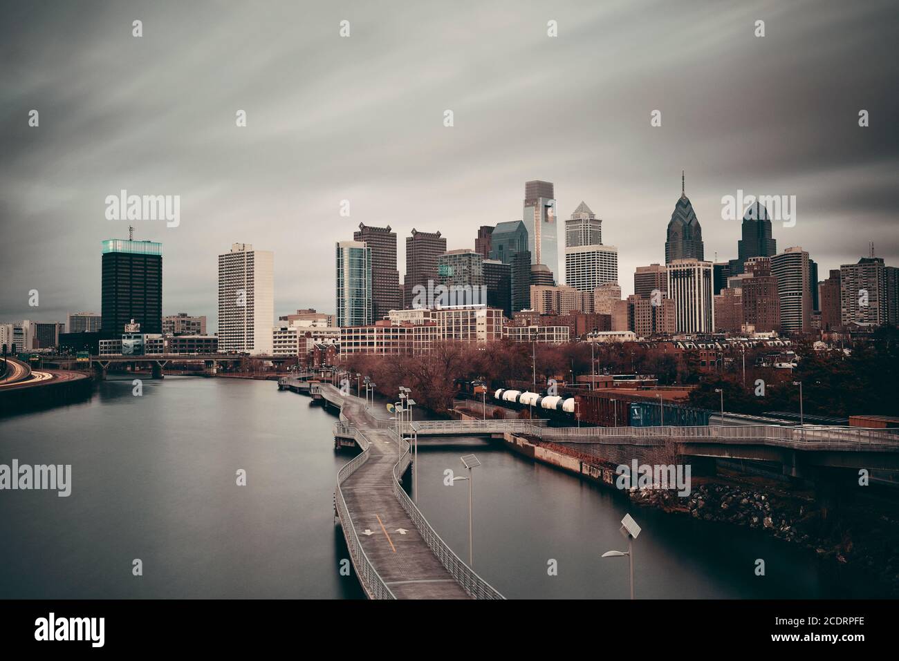 Philadelphia skyline with urban architecture Stock Photo - Alamy