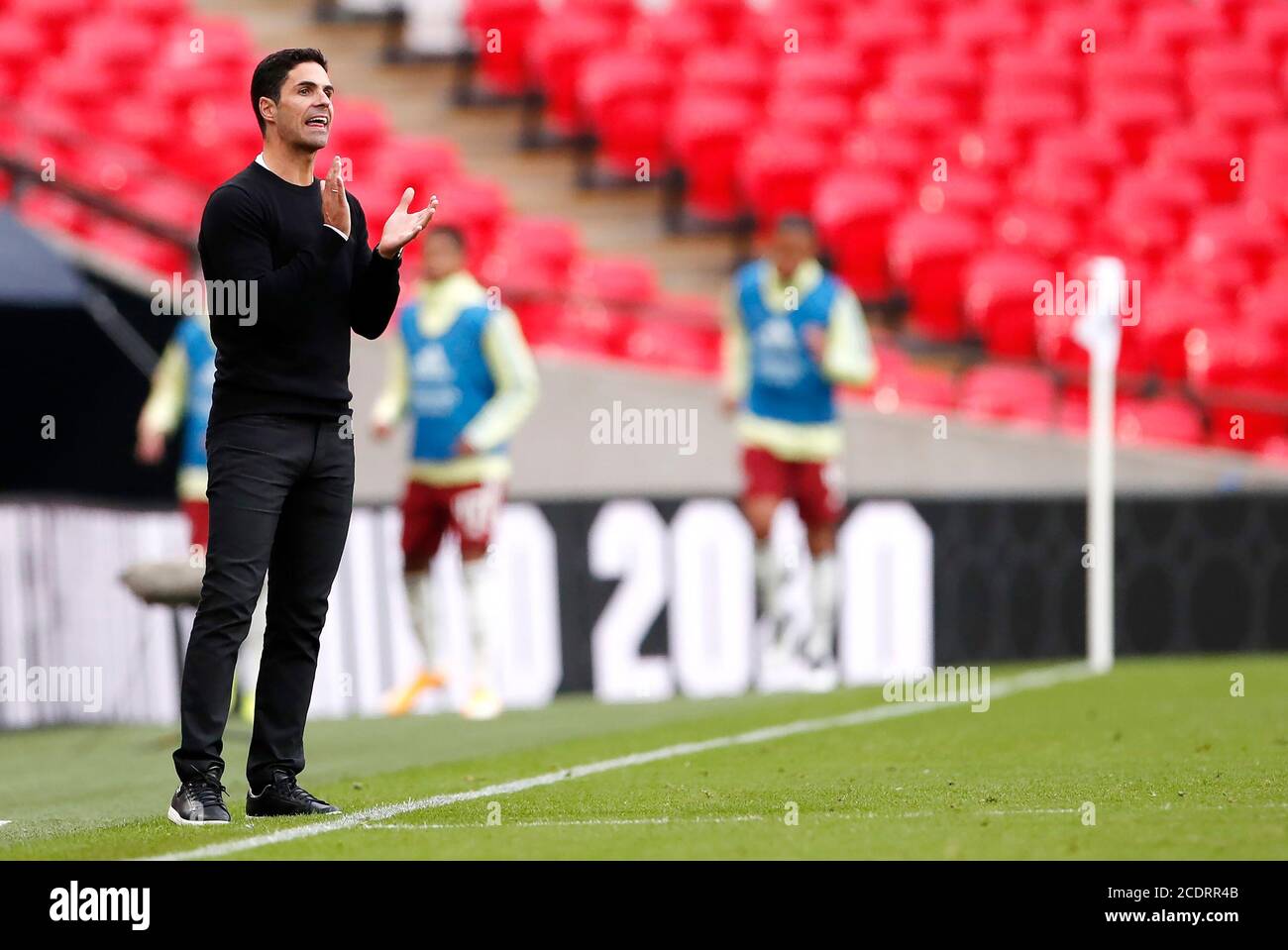Arsenal manager Mikel Arteta during the Community Shield at Wembley ...