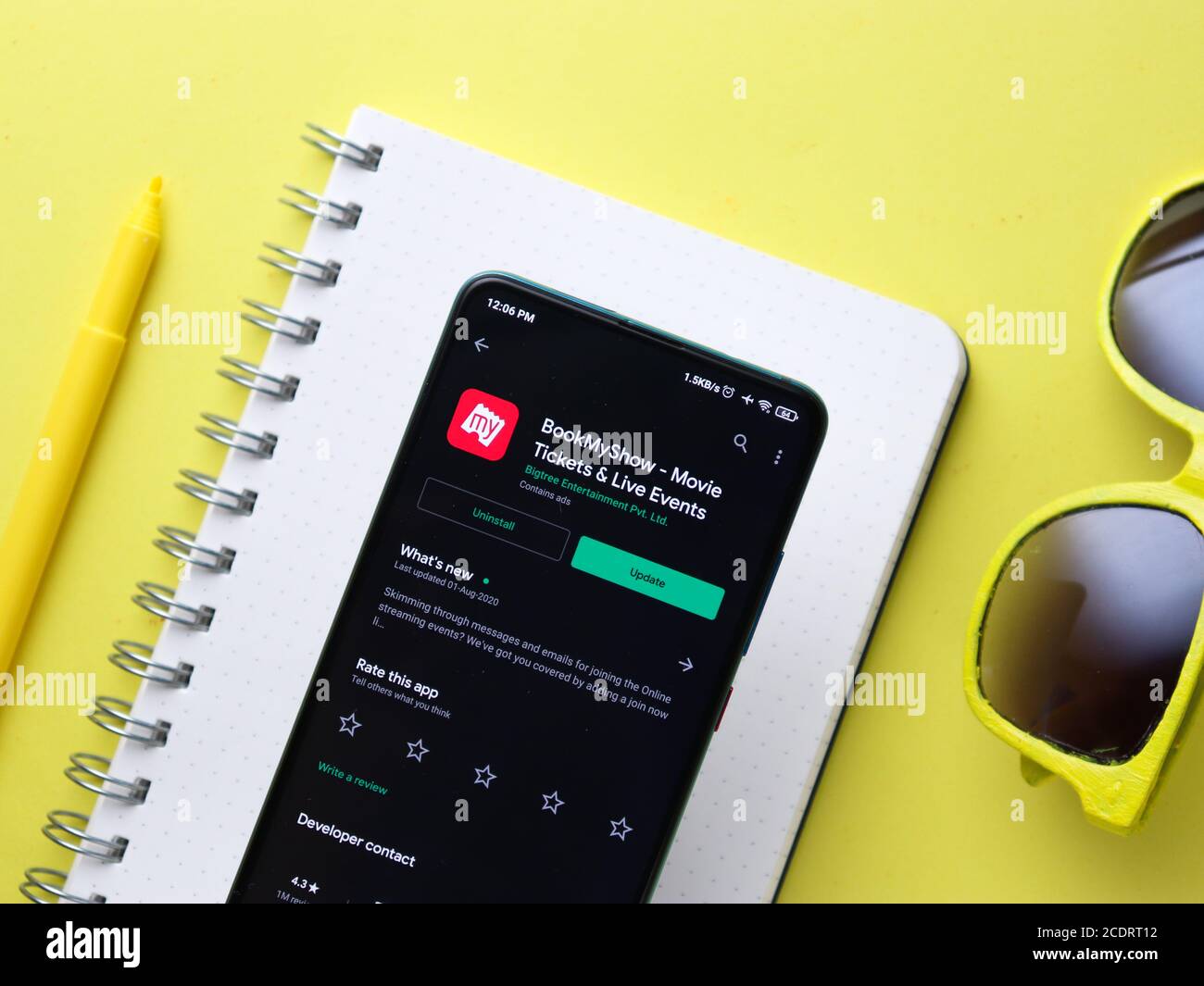Assam, india - August 22, 2020 : Bookmyshow app logo on phone screen ...