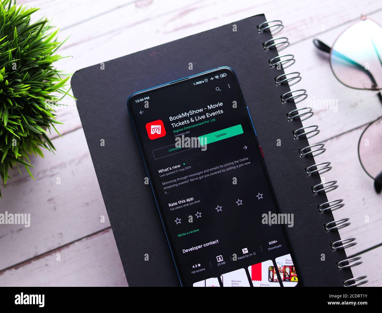 Assam, india - August 22, 2020 : Bookmyshow app logo on phone screen ...