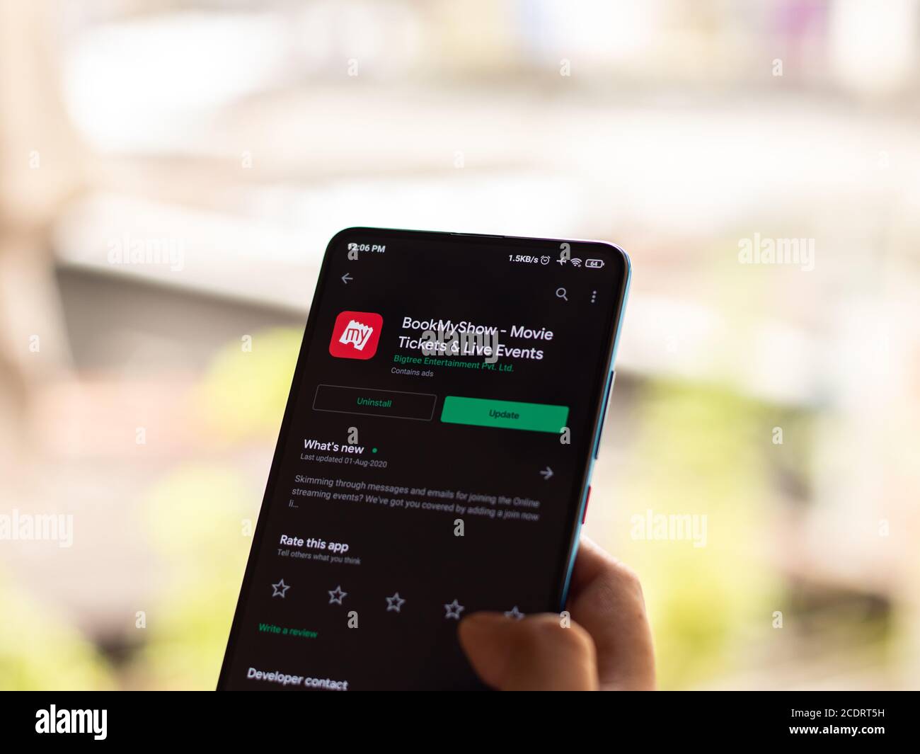 Assam, india - August 22, 2020 : Bookmyshow app logo on phone screen ...