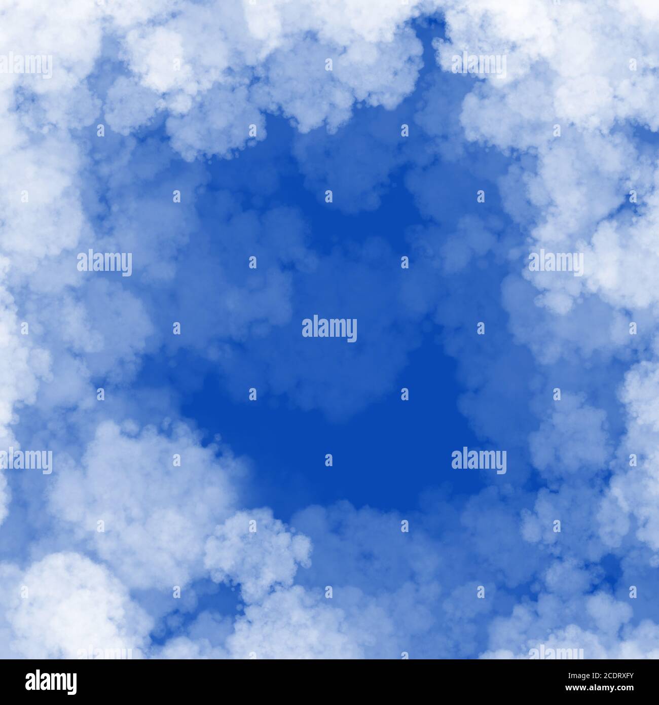 Cloud frame on blue sky background frame with copyspace Stock Photo - Alamy