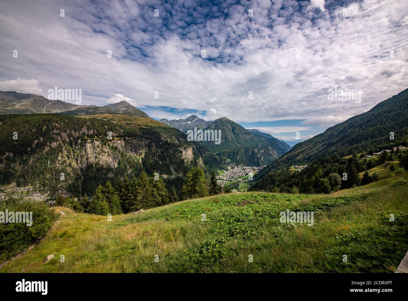 Panorama - Valle Spluga Stock Photo - Alamy