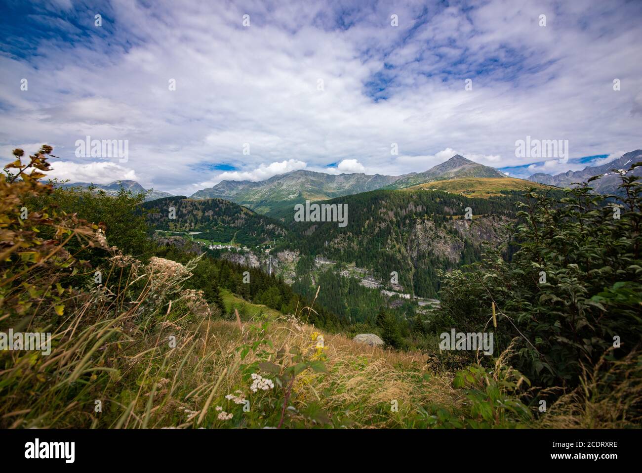 Panorama - Valle Spluga Stock Photo - Alamy