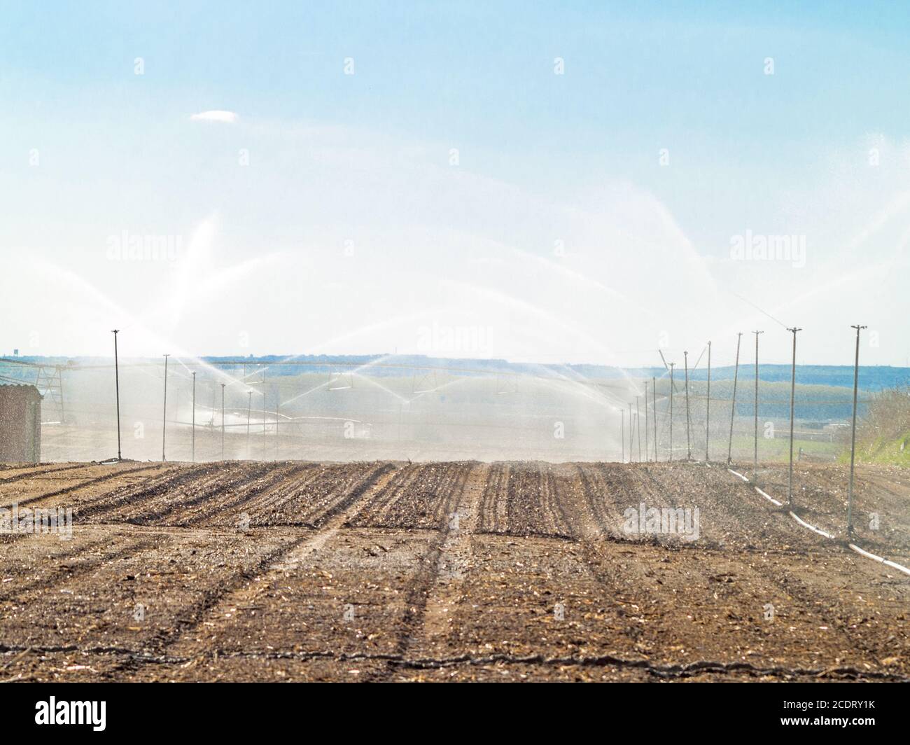 Irrigation system on countryside Stock Photo - Alamy