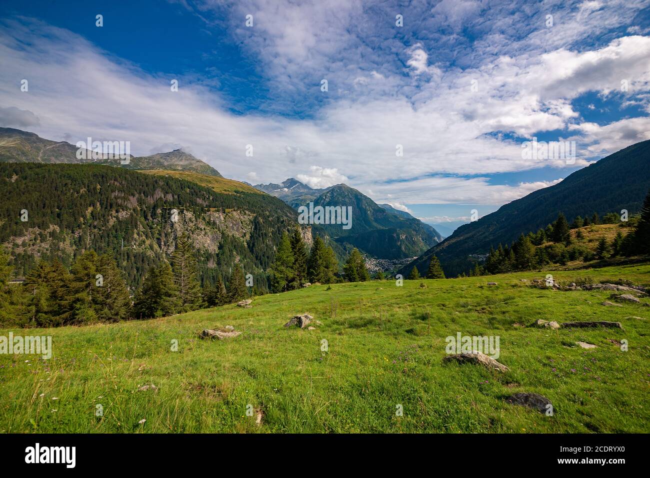 Panorama - Valle Spluga Stock Photo - Alamy