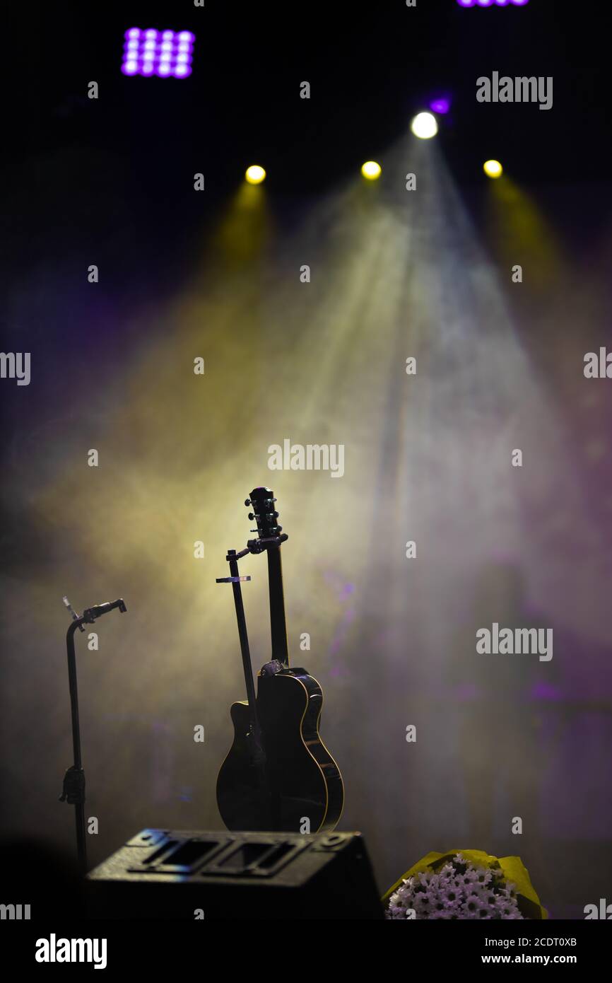 Texture background for design. Stage light and defocus and blur ...