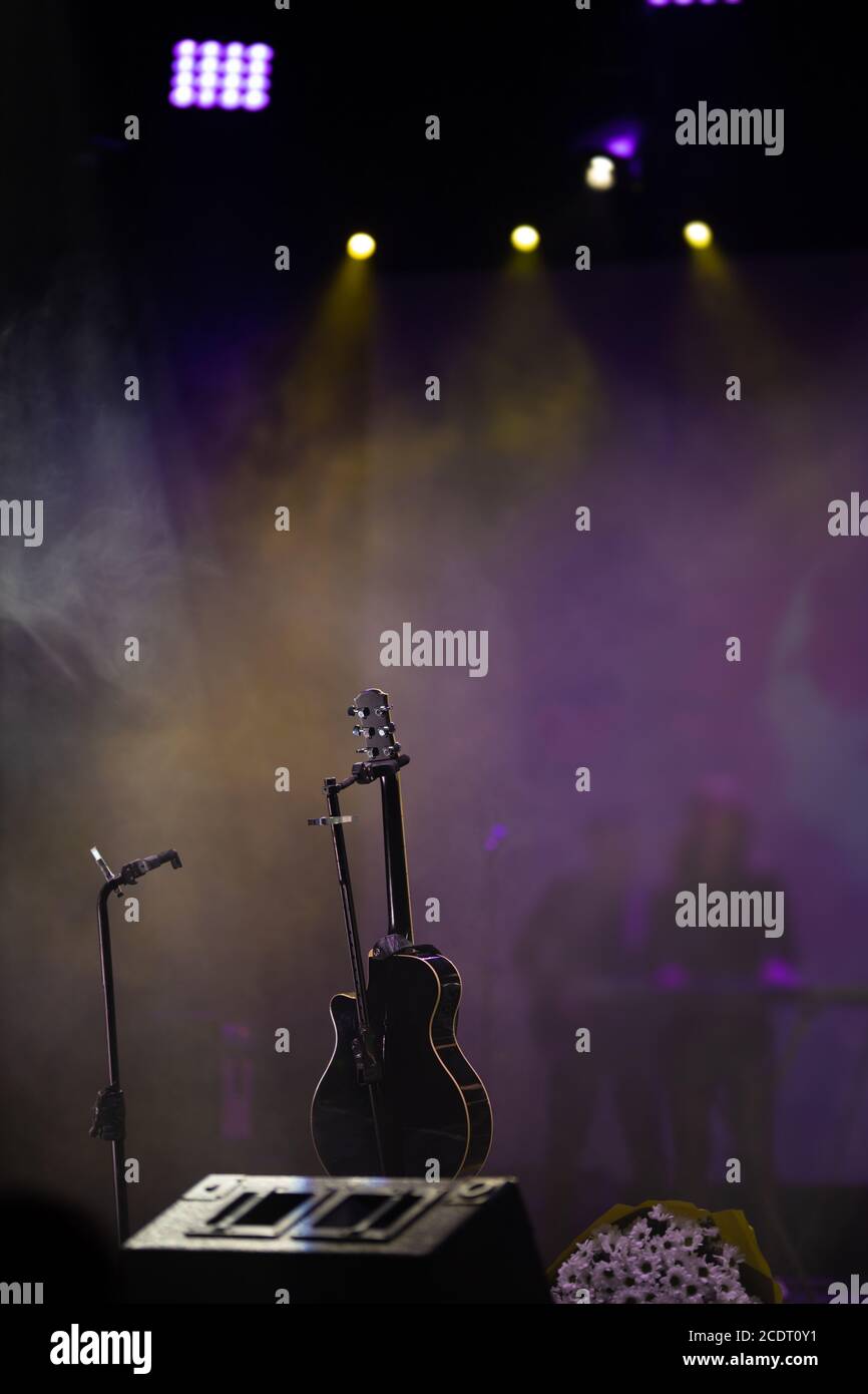 Texture background for design. Stage light and defocus and blur ...