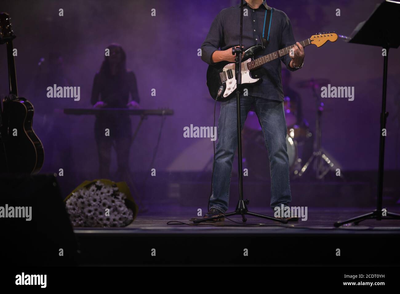 Blur defocus texture, background for design. Singers and musicians ...