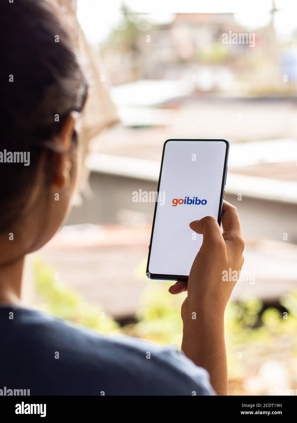 Assam, india - August 22, 2020 : Goibibo logo on phone screen stock ...