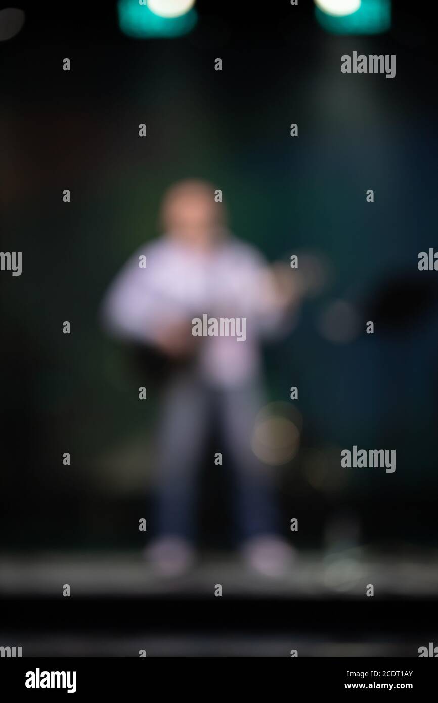 Blur defocus texture, background for design. Singers and musicians ...
