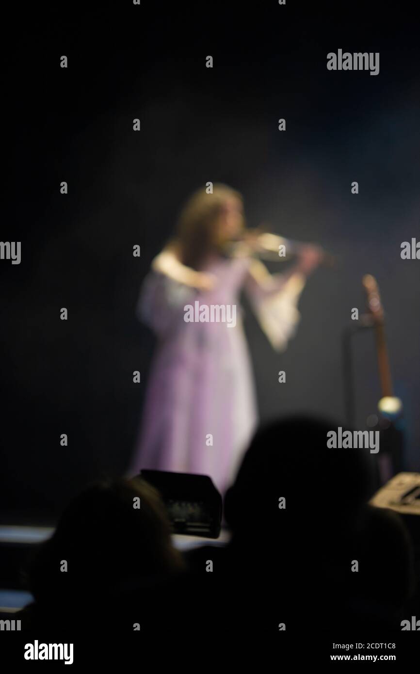 Blur defocus texture, background for design. Singers and musicians ...