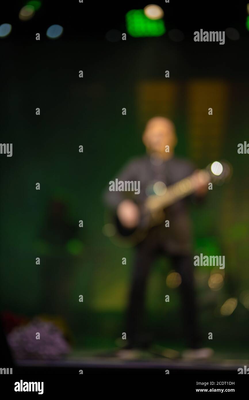 Blur defocus texture, background for design. Singers and musicians ...