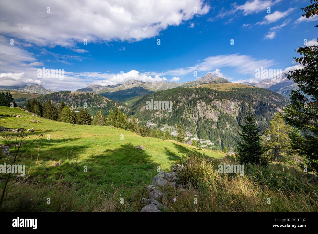 Panorama - Valle Spluga Stock Photo - Alamy