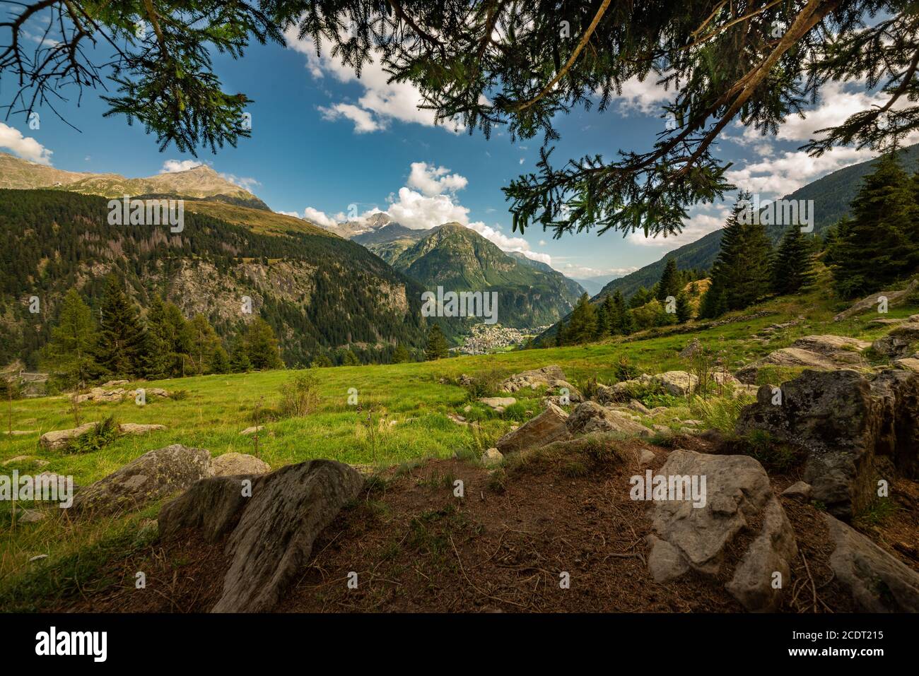 Panorama - Valle Spluga Stock Photo - Alamy