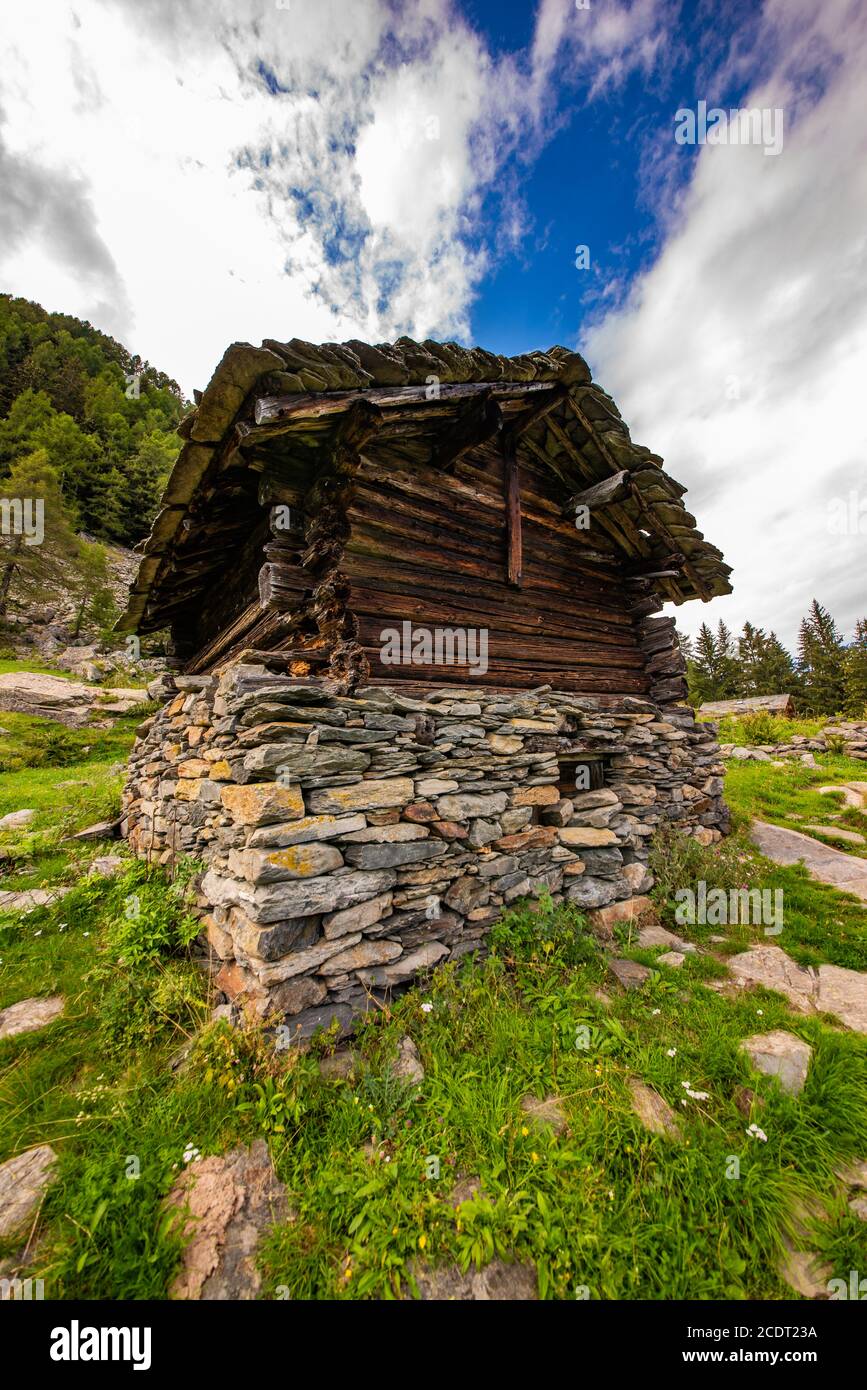 Panorama - Valle Spluga Stock Photo - Alamy