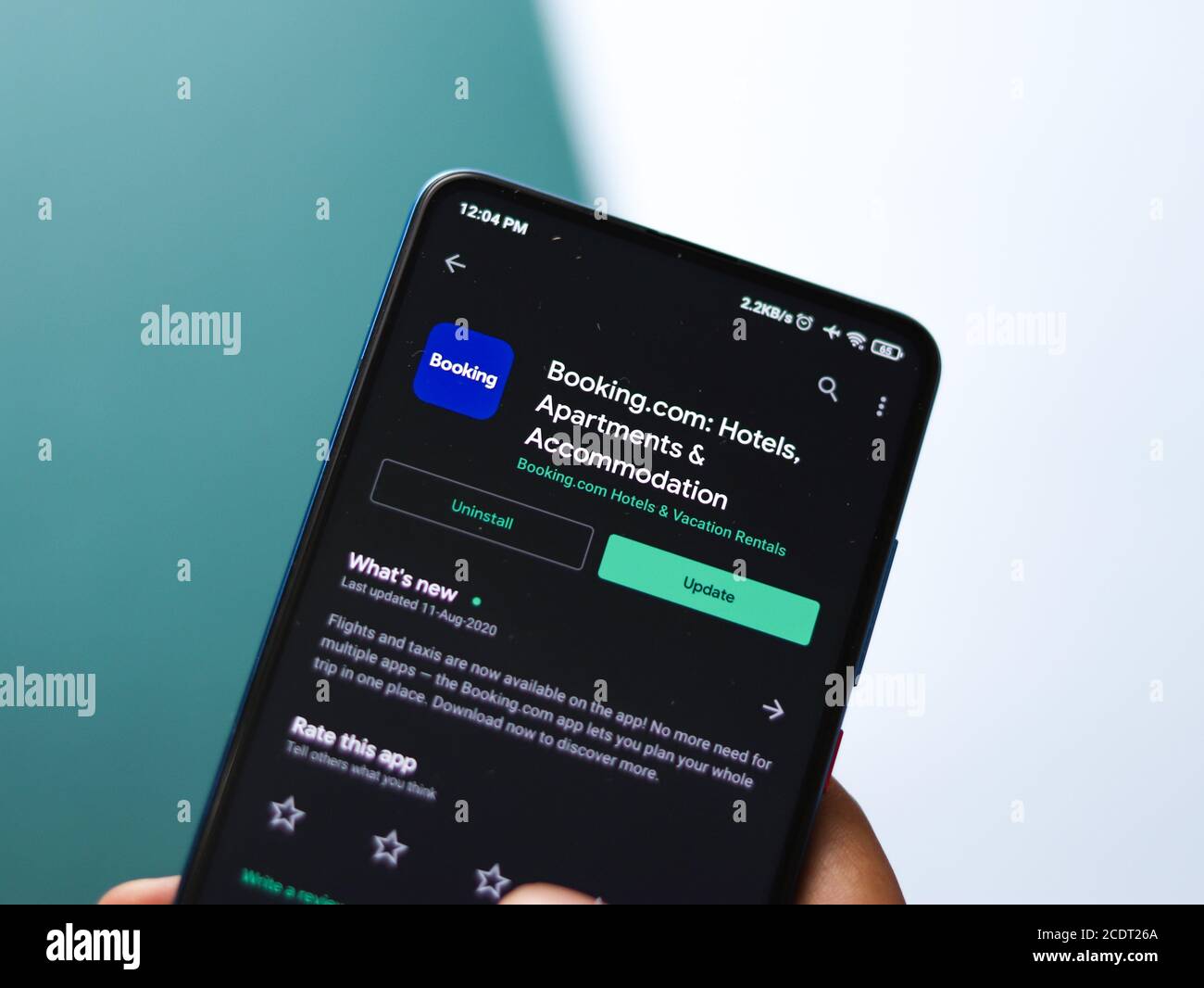 Assam, india - August 22, 2020 : Booking.com logo on phone screen stock ...