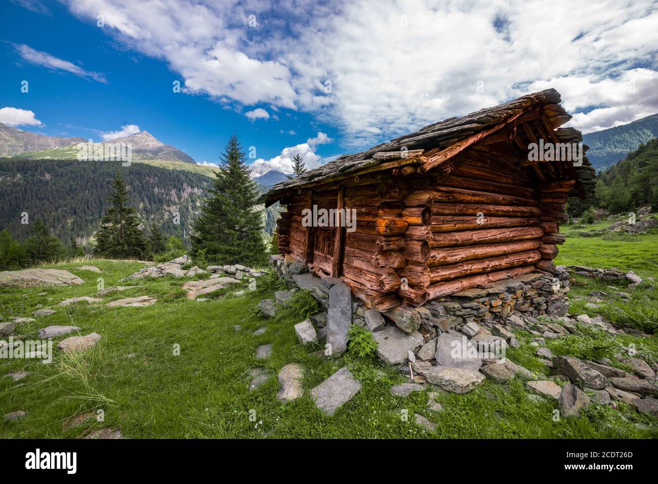 Panorama - Valle Spluga Stock Photo - Alamy