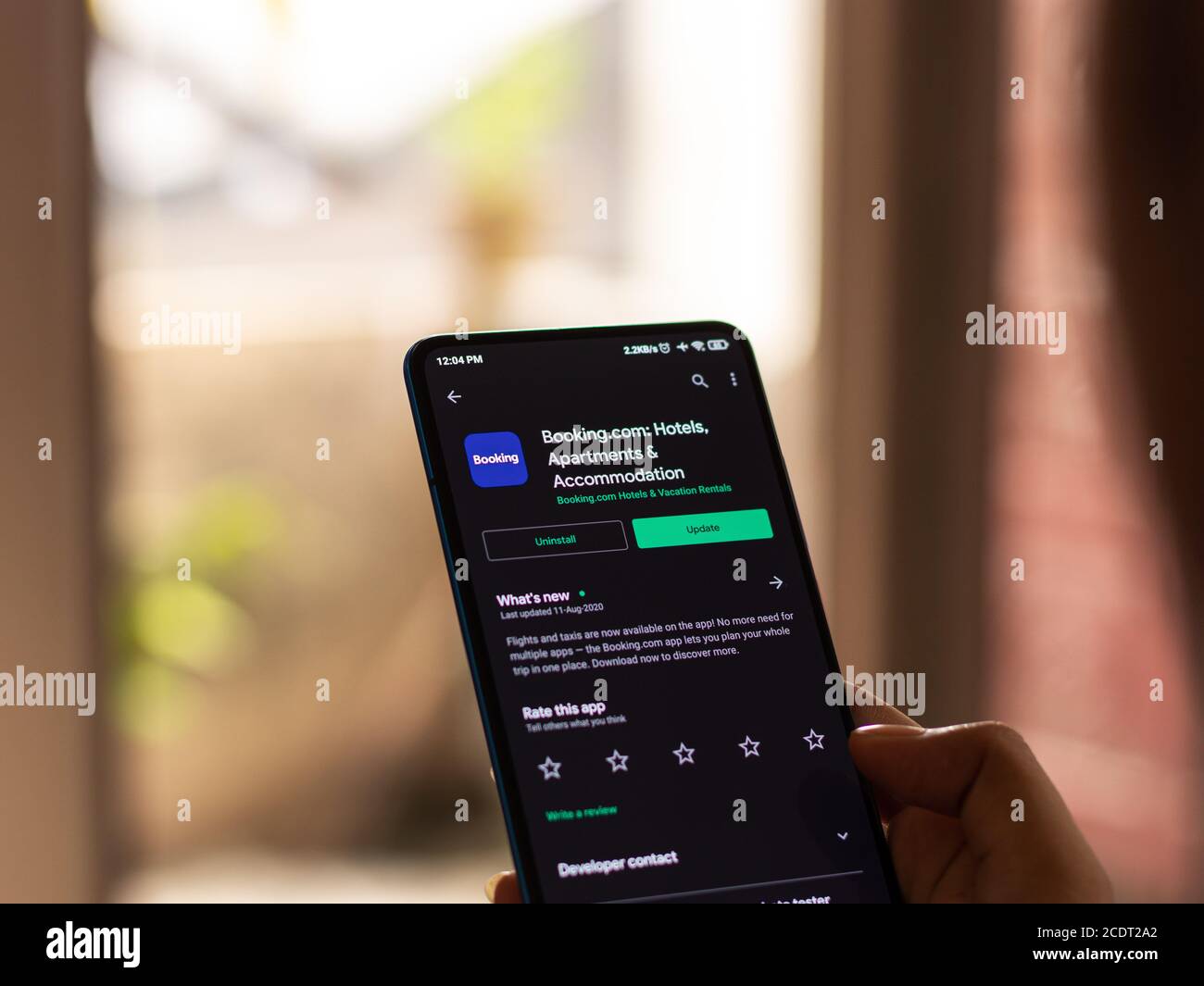 Assam, india - August 22, 2020 : Booking.com logo on phone screen stock ...
