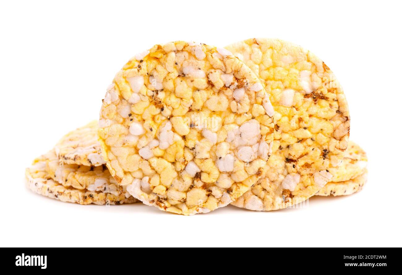 Crispbread with chia seeds and oregano, isolated on white background ...