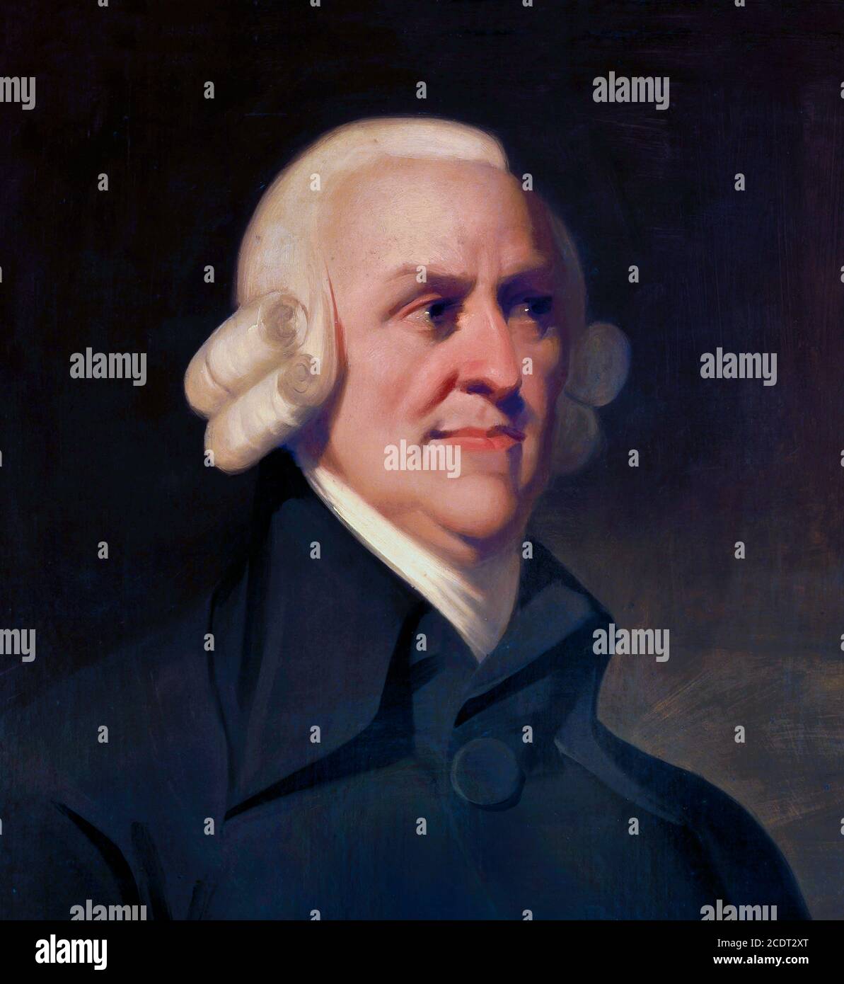Adam Smith, portrait painting, c.1795, the “Muir Portrait” Stock Photo ...