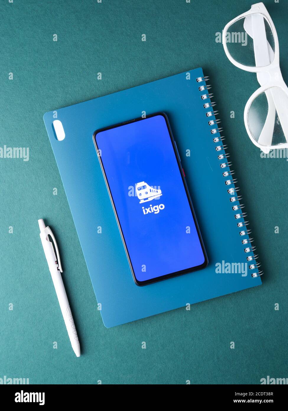 Assam, india - August 22, 2020 : Ixigo logo on phone screen stock image ...