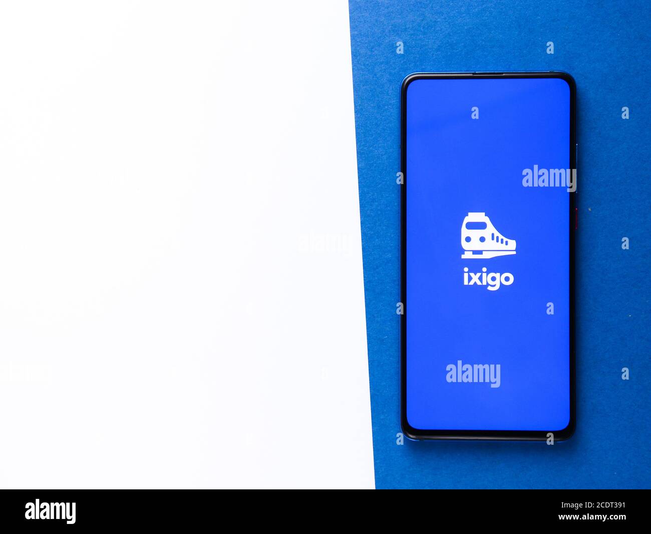 Assam, india - August 22, 2020 : Ixigo logo on phone screen stock image ...