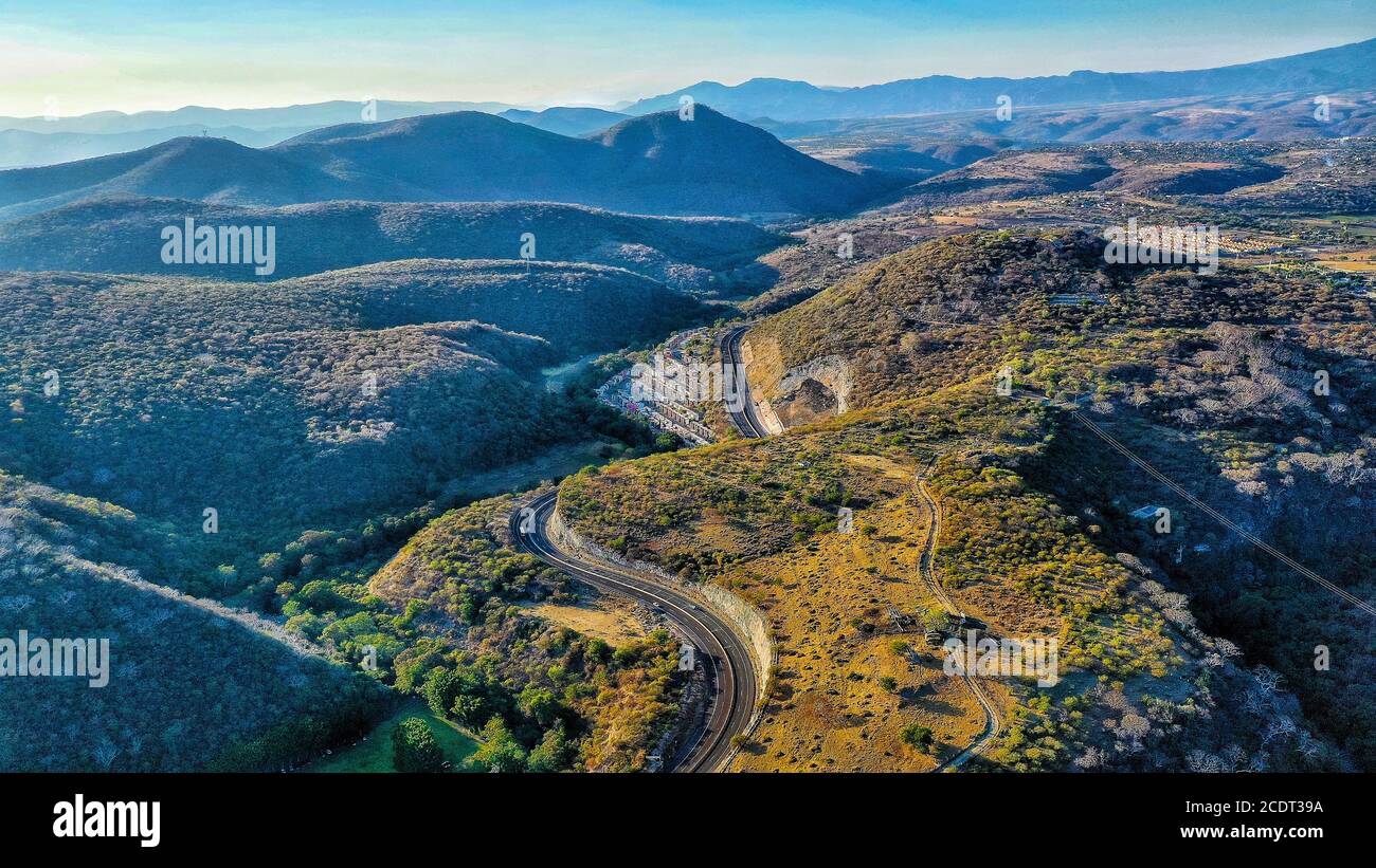 Aerial shot of the Mexico Cuernavaca highway Stock Photo - Alamy