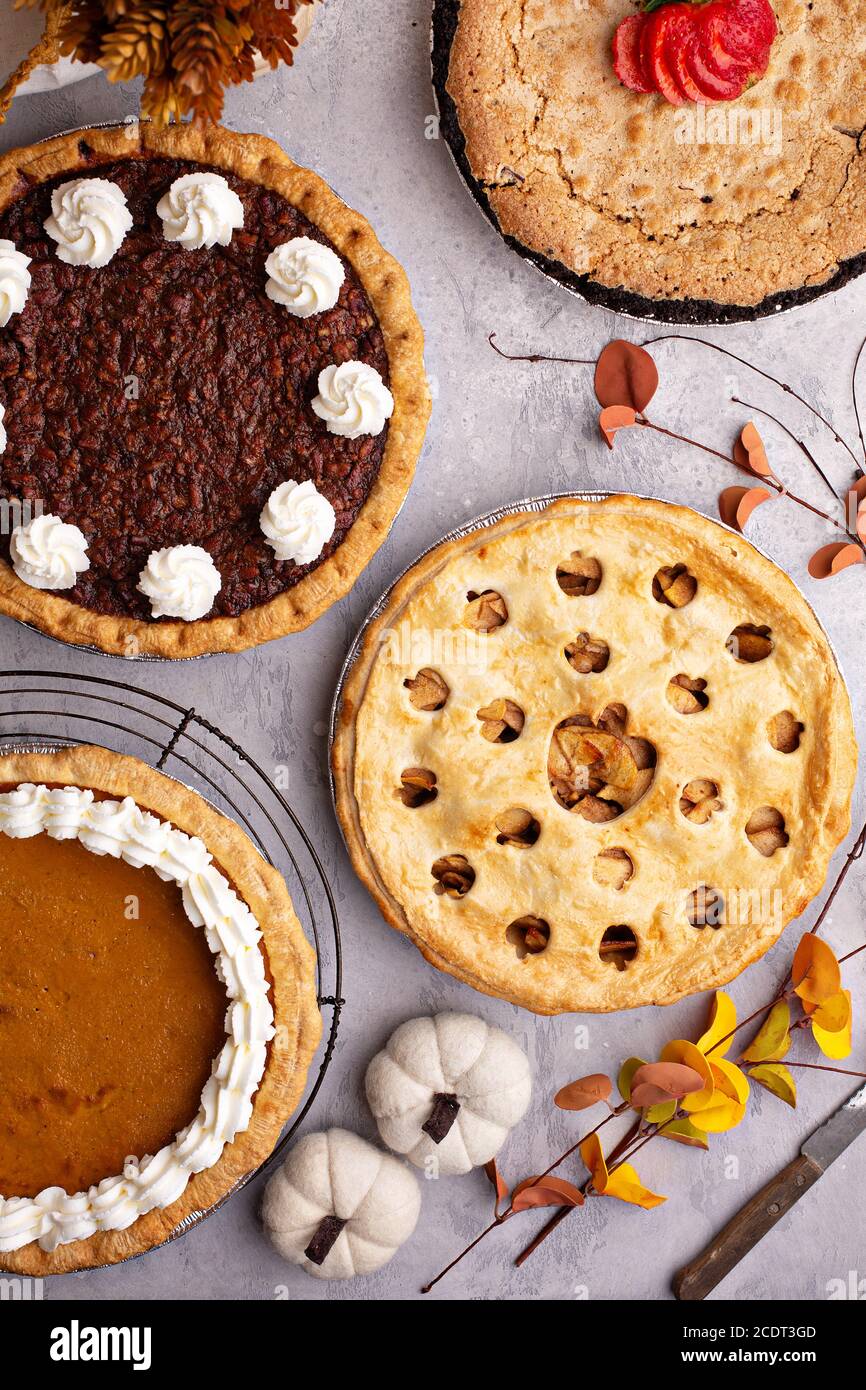 Traditional fall pies Stock Photo - Alamy