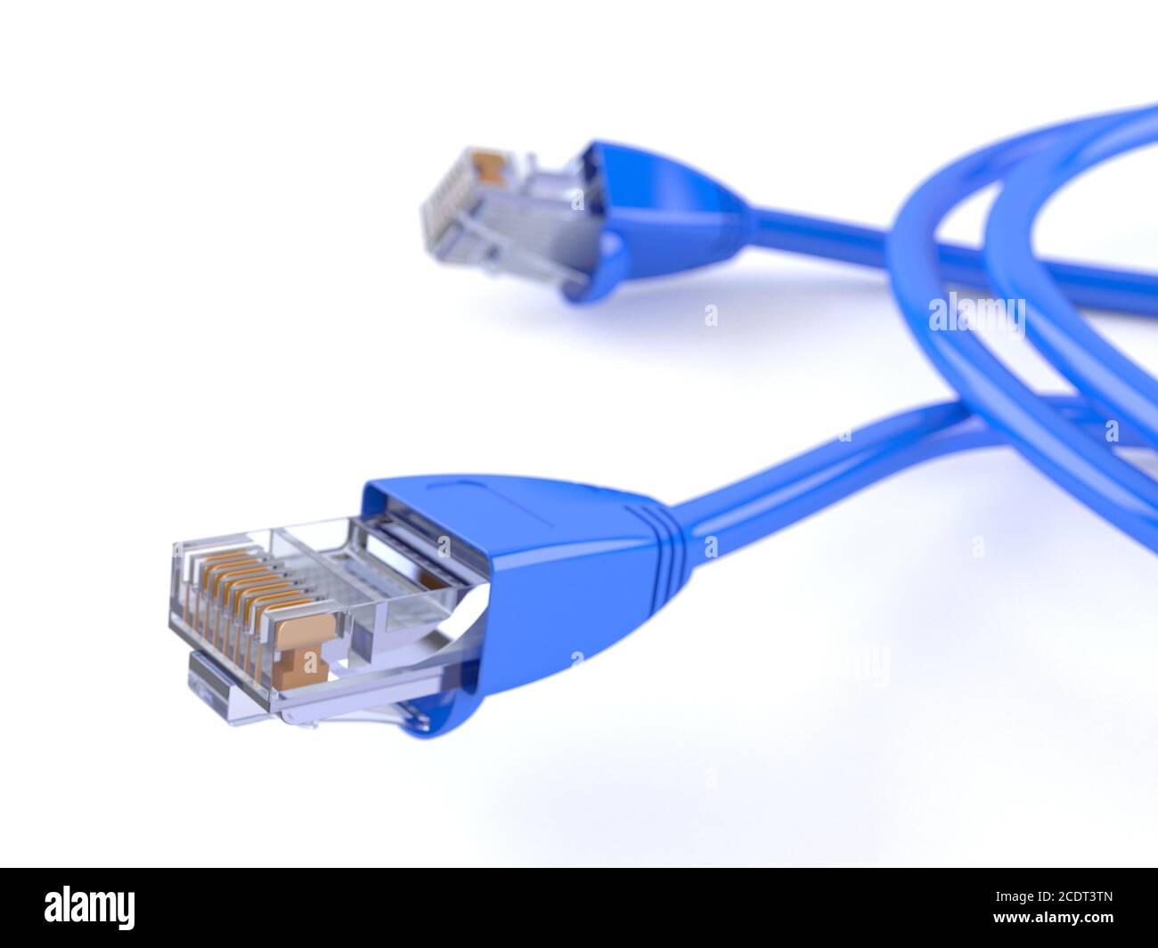 Network cable isolated on white background Stock Photo - Alamy